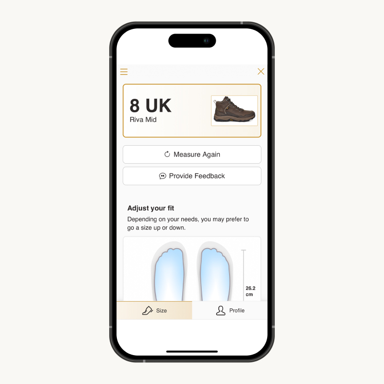 Personalized Size Recommendations | Teva® UK