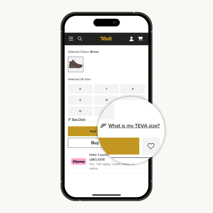 Personalized Size Recommendations | Teva® UK